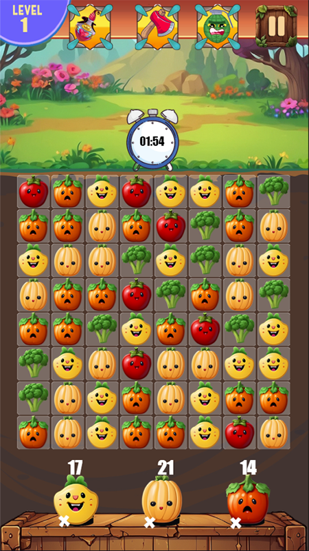 Vegetable Match - HTML5 Construct3 Game by Game-LaunchPad | CodeCanyon